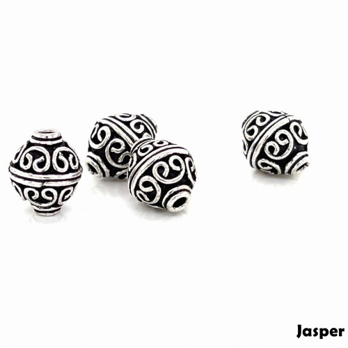137. Srebro AG925 Element ozdobny oksydowany Jasper