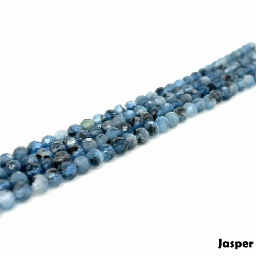 Akwamaryna kulka fasetowana 4 mm Jasper